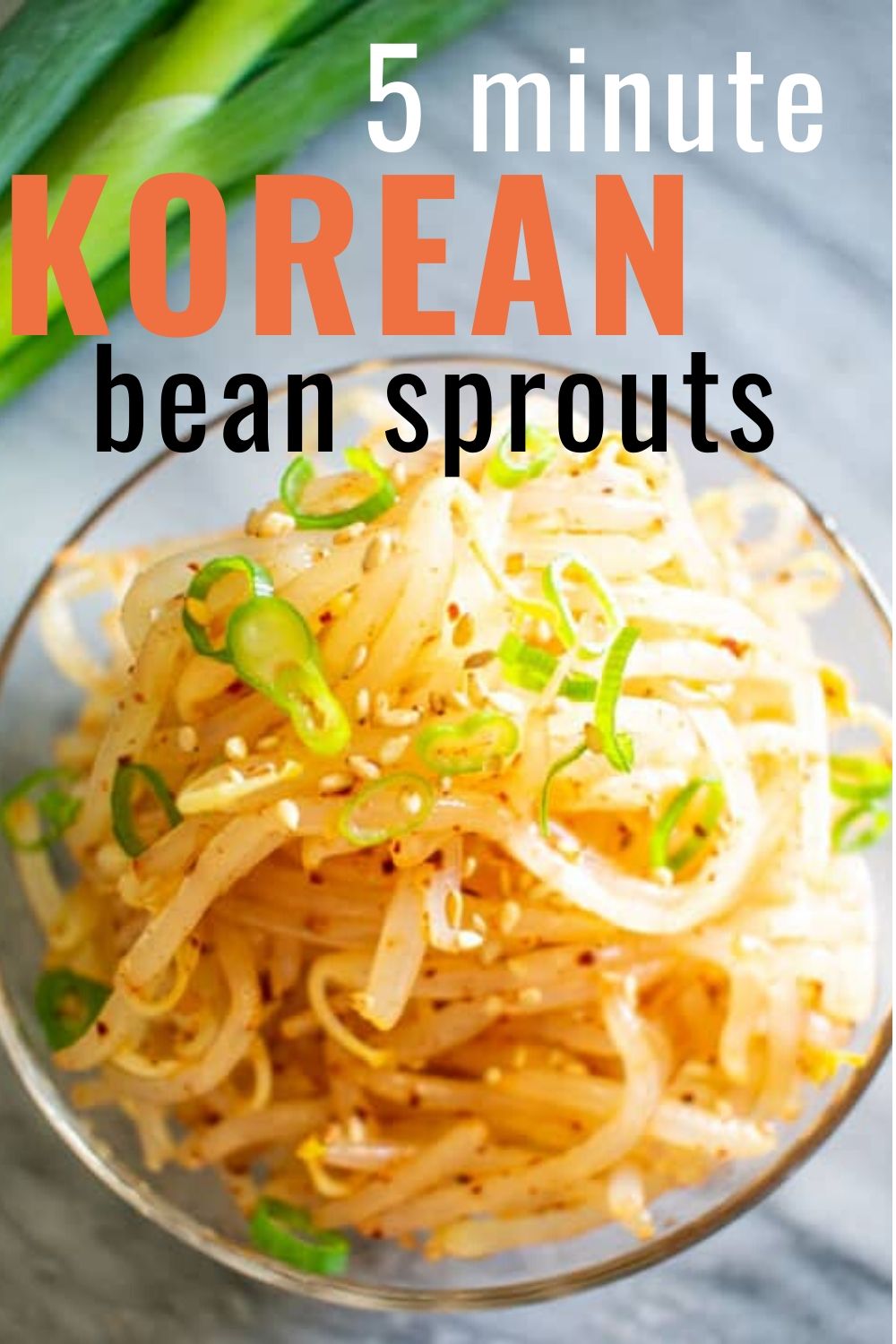 5 Minute Korean Bean Sprouts side dish (with sesame) - Agile Test Kitchen