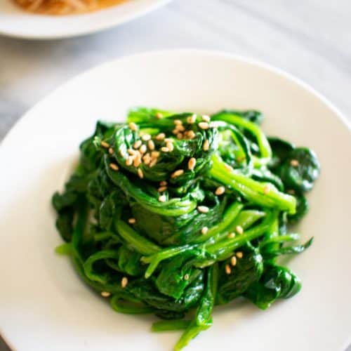 Easiest Ever Korean Sesame Spinach side dish - Agile Test Kitchen