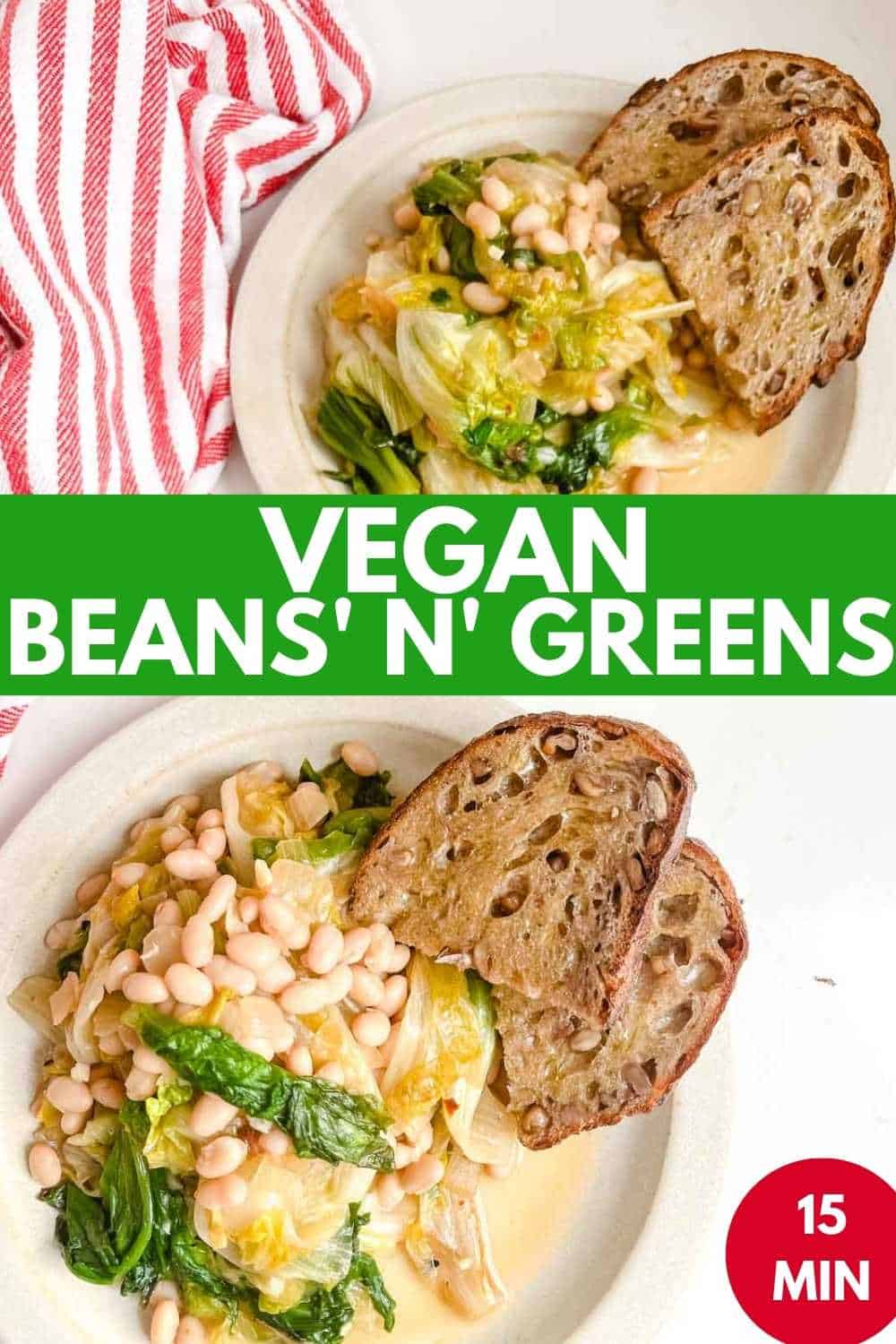 Vegan Beans and Greens (no cheese needed) - Agile Test Kitchen