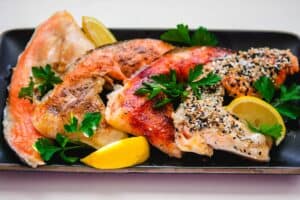 Fun Baked Salmon Collars (oven or air fryer) - Agile Test Kitchen